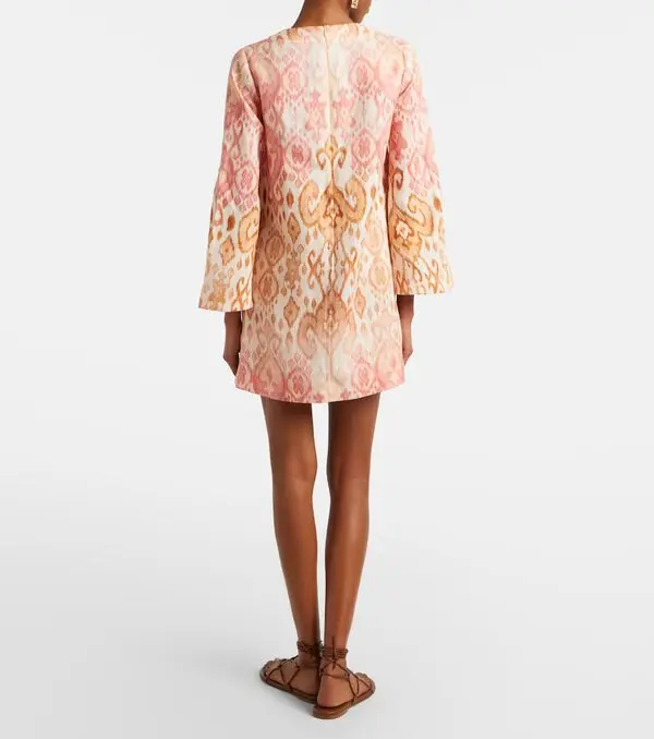 Zimmermann Aster Printed Linen Beach Dress