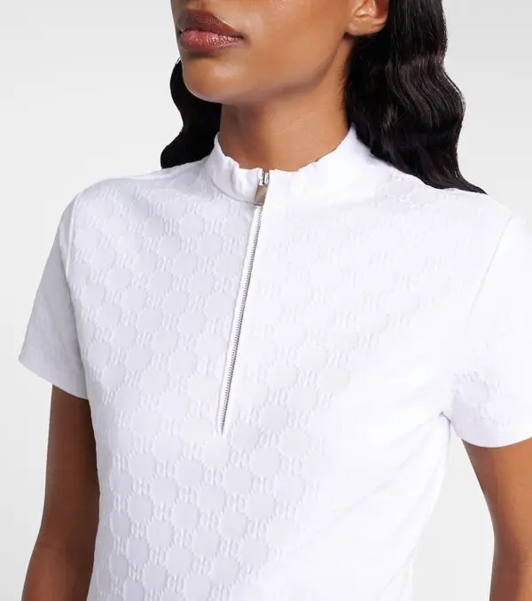 Gucci Gg Jersey Jacquard Half-zip Top