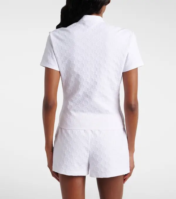 Gucci Gg Jersey Jacquard Half-zip Top