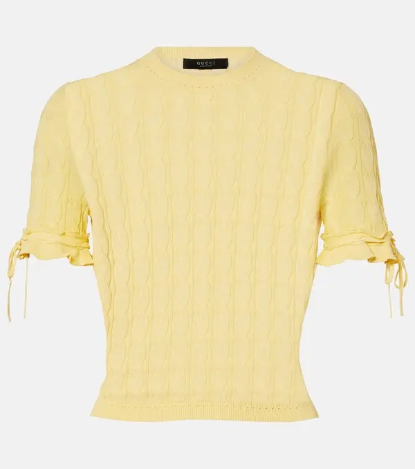 Gucci Cable-knit Sweater - Yellow