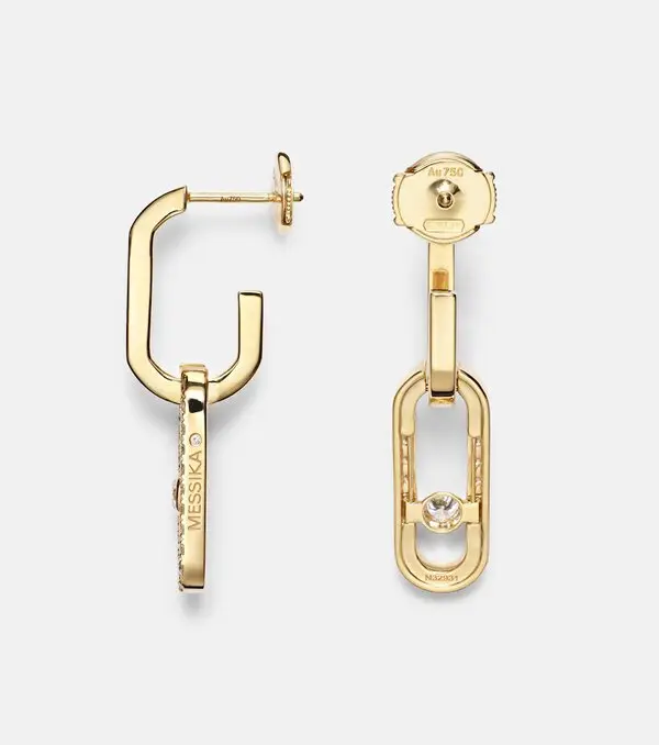 Messika Move Link 18kt Yellow Diamond Earrings