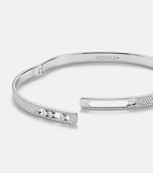 Messika Move Noa 18kt White Gold Diamond Bangle