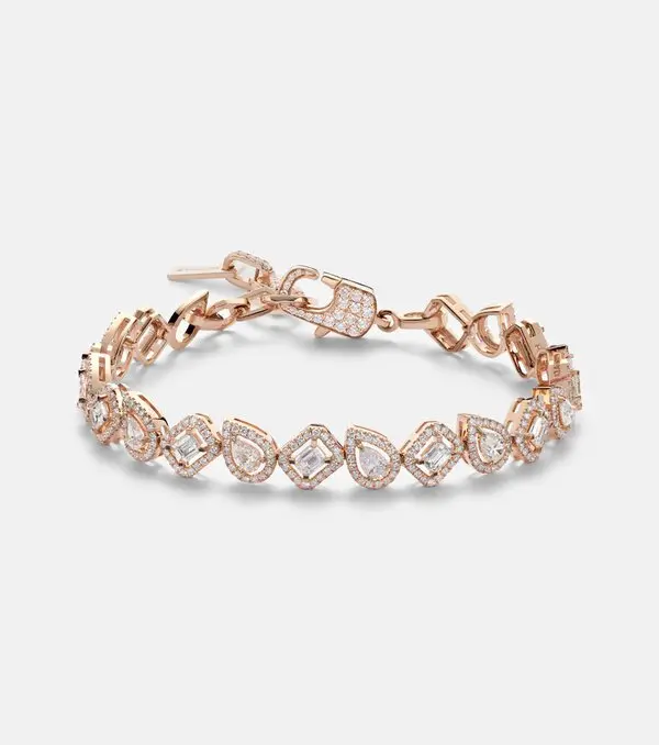 Messika My Twin 18kt Rose Diamond Bracelet - Gold