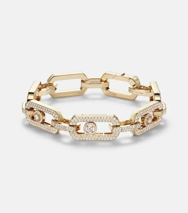 Messika So Move 18kt Yellow And Diamond Chain Bracelet - Gold