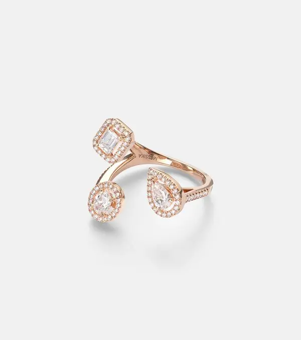 Messika My Twin Trilogy 18kt Rose Ring With Diamonds - Gold