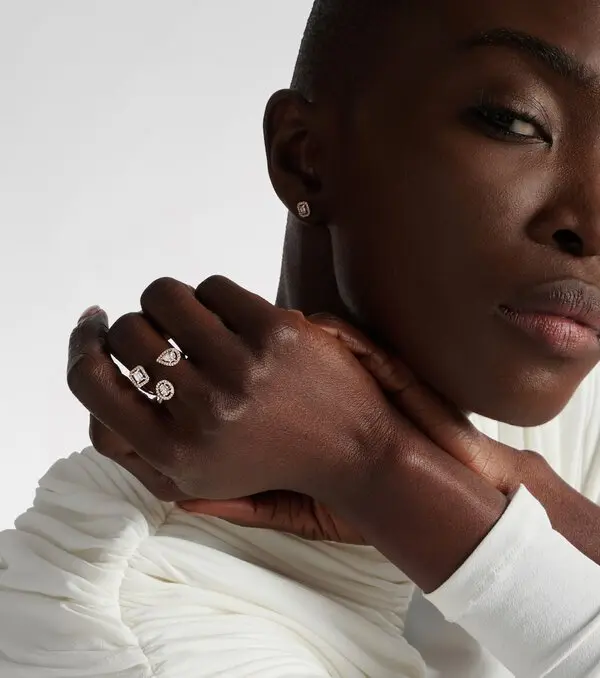 Messika My Twin Trilogy 18kt Rose Ring With Diamonds