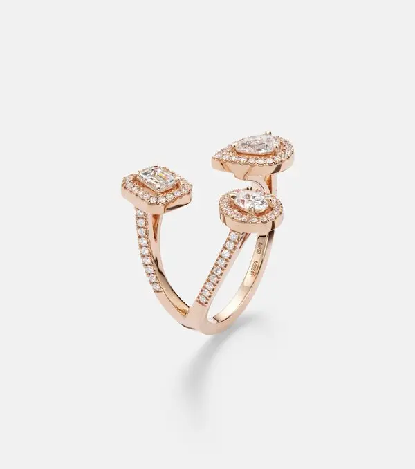 Messika My Twin Trilogy 18kt Rose Ring With Diamonds
