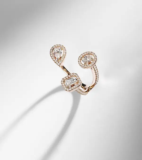 Messika My Twin Trilogy 18kt Rose Ring With Diamonds