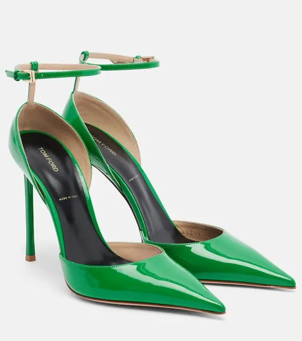 TOM FORD Vertigo Patent Leather Pumps - Green