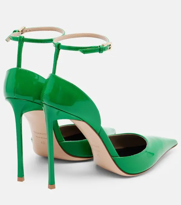 TOM FORD Vertigo Patent Leather Pumps - Green
