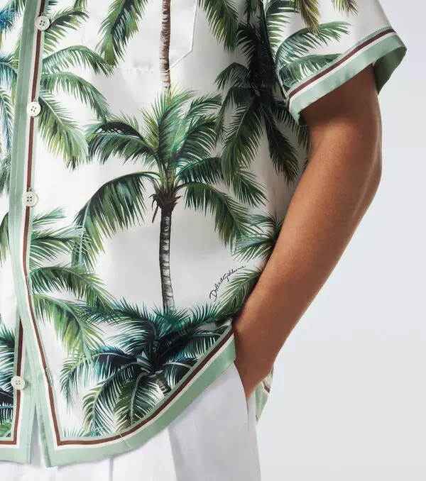 Dolce & Gabbana Printed Silk Twill Shirt