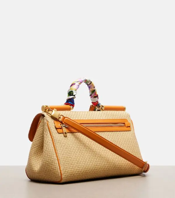 Dolce & Gabbana Sicily Small Raffia Top-handle Bag