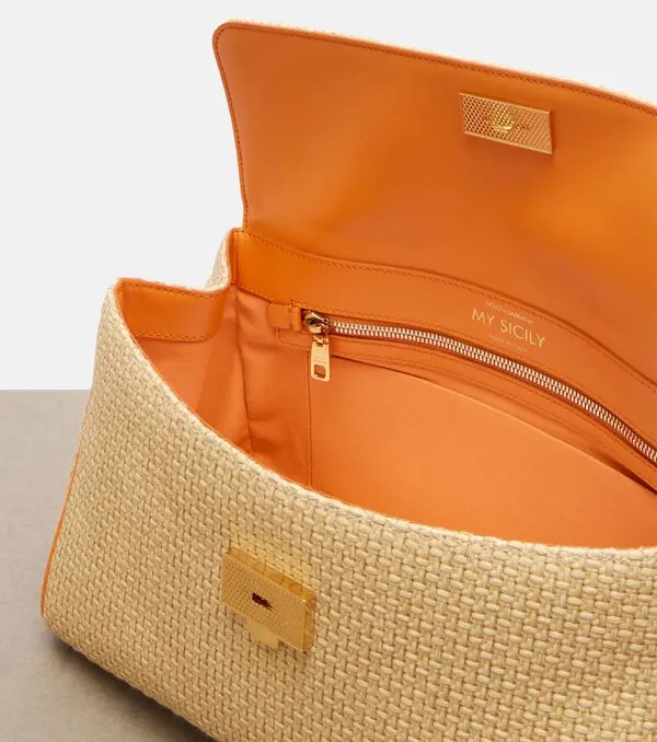 Dolce & Gabbana Sicily Small Raffia Top-handle Bag