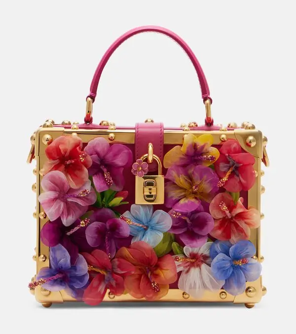 Dolce & Gabbana Floral Appliqué Box Bag