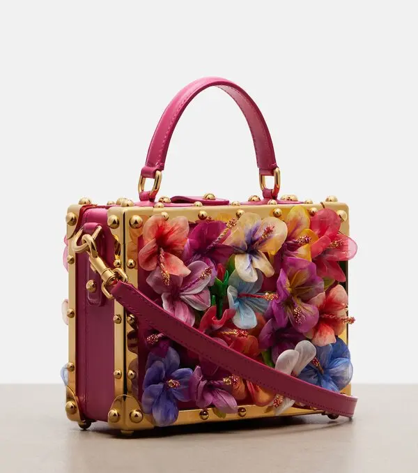 Dolce & Gabbana Floral Appliqué Box Bag