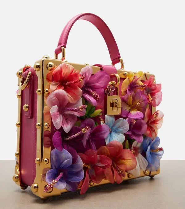 Dolce & Gabbana Floral Appliqué Box Bag