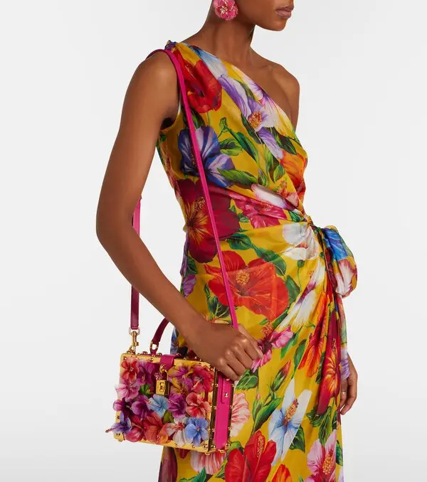 Dolce & Gabbana Floral Appliqué Box Bag