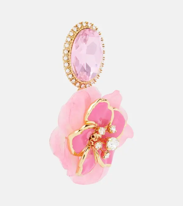 Dolce & Gabbana Embellished Floral Clip-on Earrings