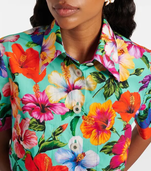 Dolce & Gabbana Floral Cotton Crop Top