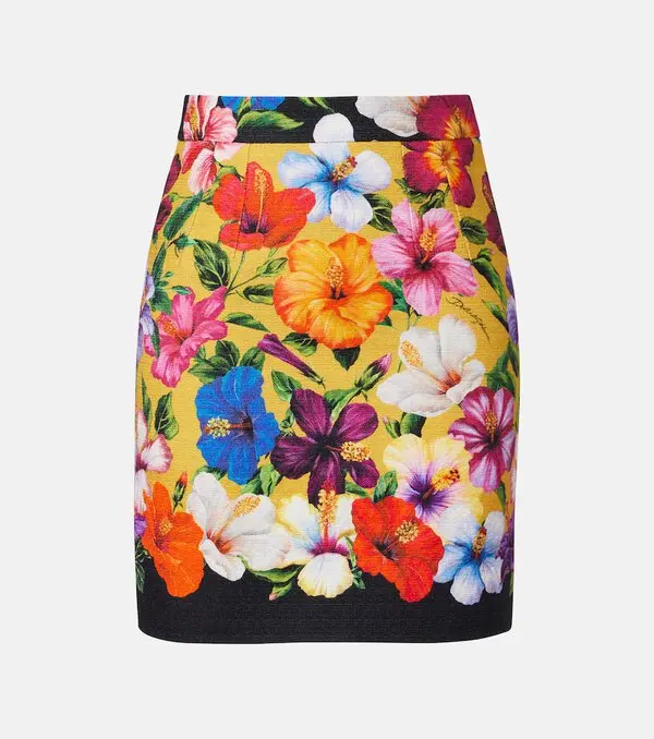Dolce & Gabbana Floral Print Mini Skirt