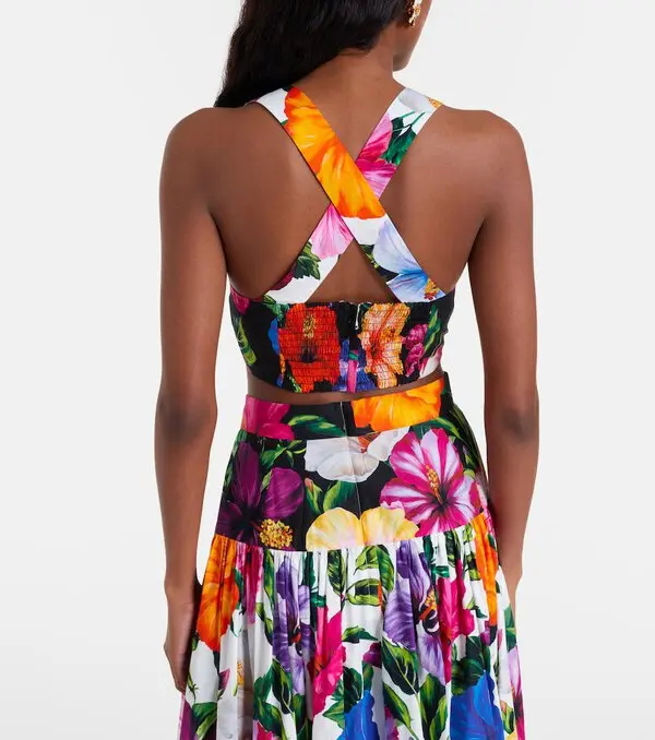 Dolce & Gabbana Floral Cotton Crop Top