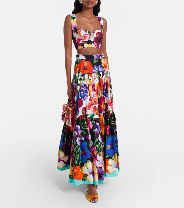 Dolce & Gabbana Floral Cotton Crop Top