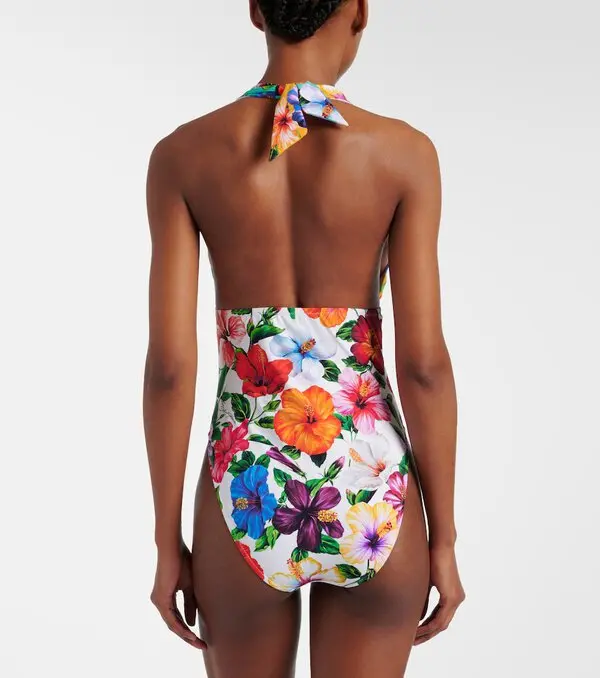 Dolce & Gabbana Floral Halterneck Swimsuit