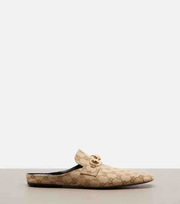 Gucci Gg Canvas Mules