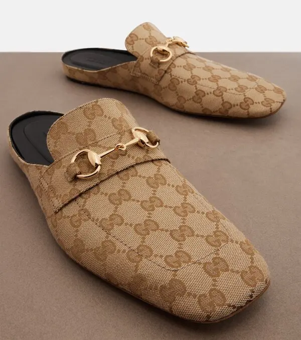 Gucci Gg Canvas Mules