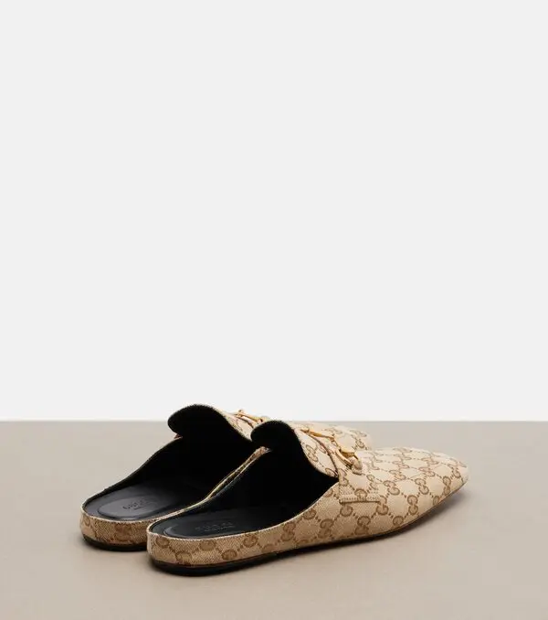 Gucci Gg Canvas Mules