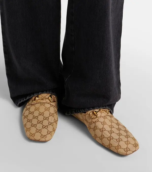 Gucci Gg Canvas Mules