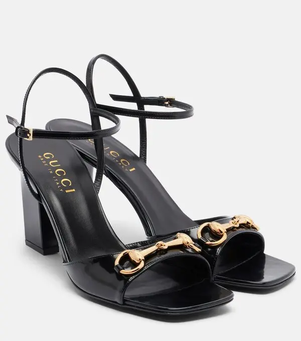 Gucci Horsebit Slingback Sandals - Black