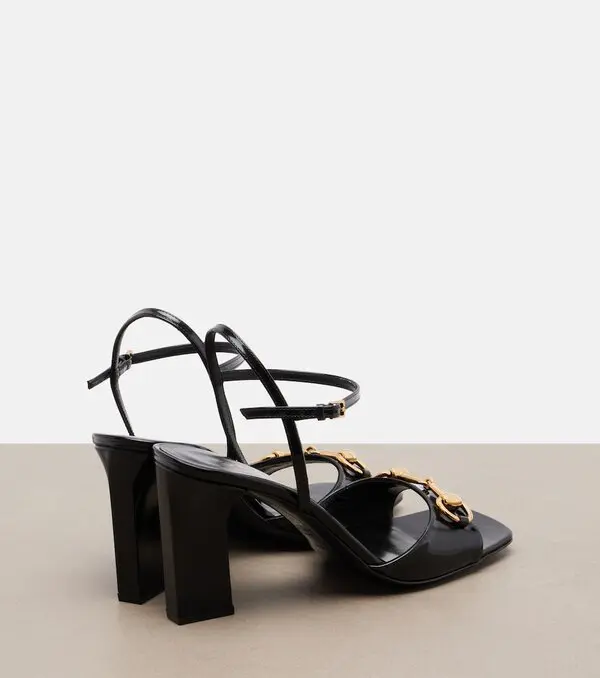 Gucci Horsebit Slingback Sandals - Black