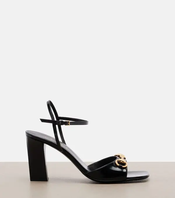 Gucci Horsebit Slingback Sandals - Black