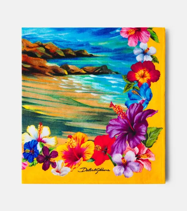 Dolce & Gabbana Printed Cotton Terry Beach Towel - Multicoloured