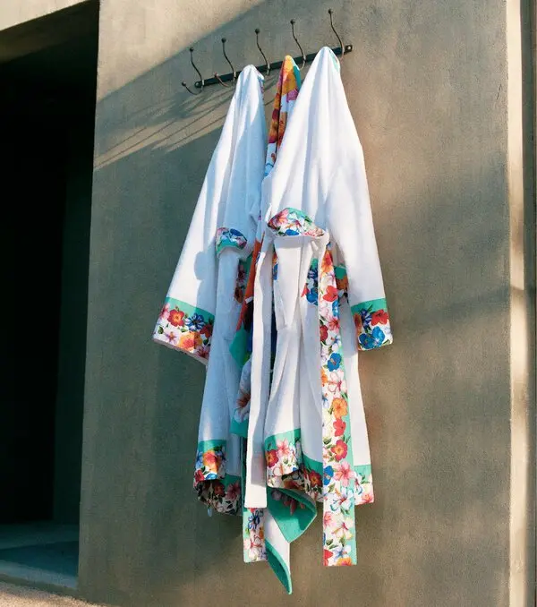 Dolce & Gabbana Floral Cotton Terry Bathrobe