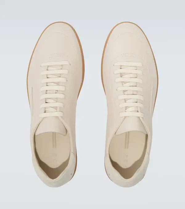 Zegna Leather Lace-up Sneakers - White