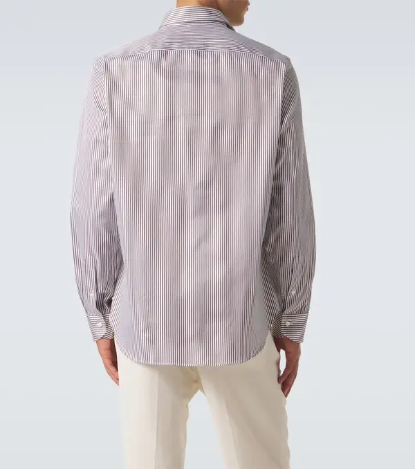 Canali Striped Cotton Shirt