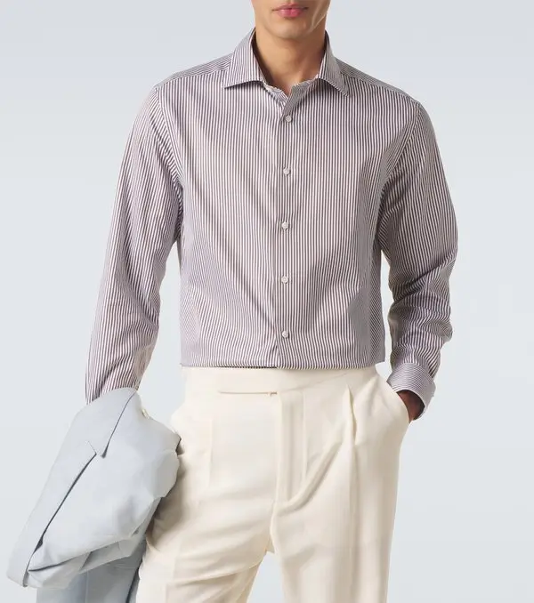Canali Striped Cotton Shirt