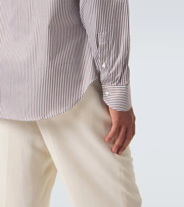 Canali Striped Cotton Shirt