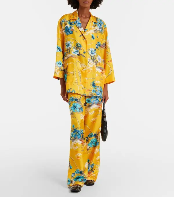 Gucci Flora Silk Twill Shirt