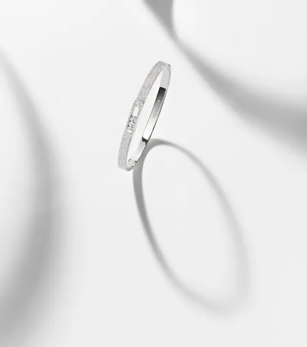 Messika Move Noa 18kt White Gold Diamond Bangle