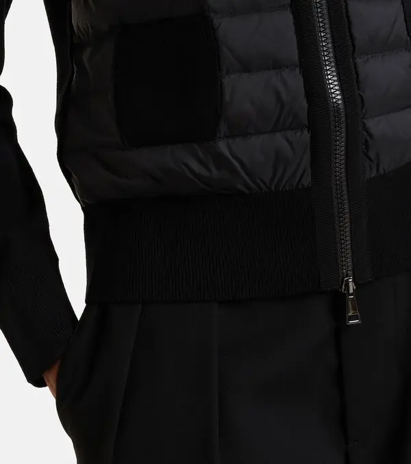 Moncler Virgin Wool Down-paneled Cardigan