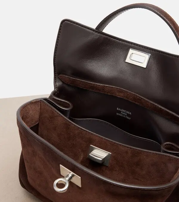 Balenciaga Rodeo Mini Suede Top-handle Bag - Brown