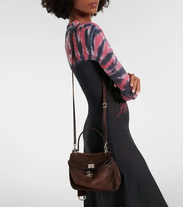 Balenciaga Rodeo Mini Suede Top-handle Bag - Brown