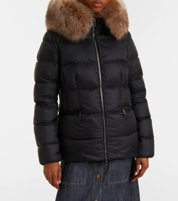 Moncler Boed Shearling-trimmed Down Jacket