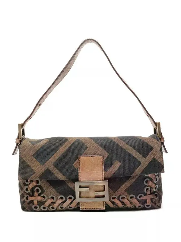 Fendi 1999-2005 Mamma Baguette Zucca-monogram Shoulder Bag