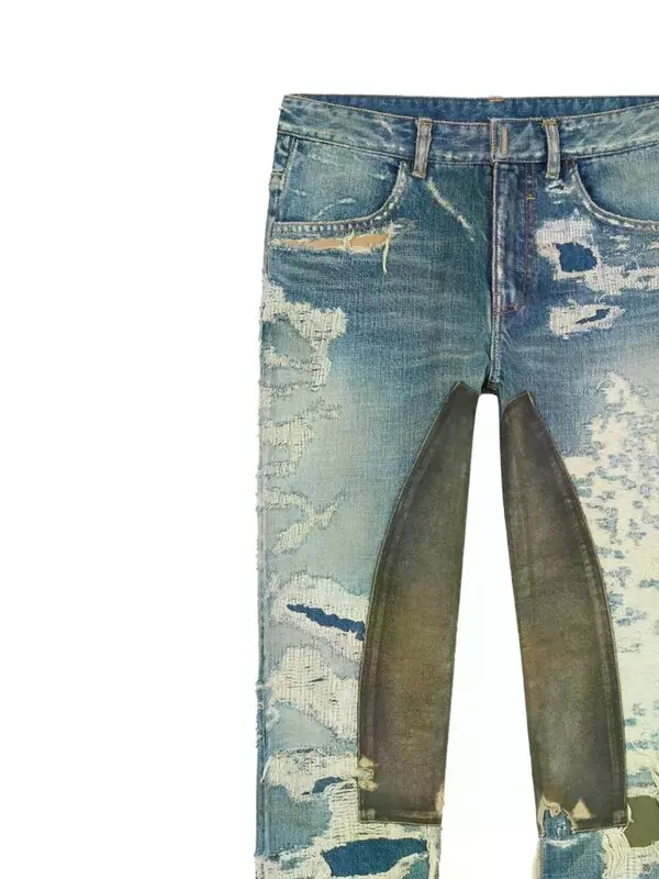 Givenchy Distressed Patch-detail Jeans