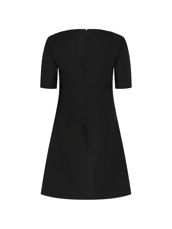 Givenchy Short Sleeve Mini Dress With Logo Plaque