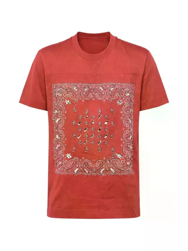 Givenchy Bandana-print Rhinestone-embellished T-shirt